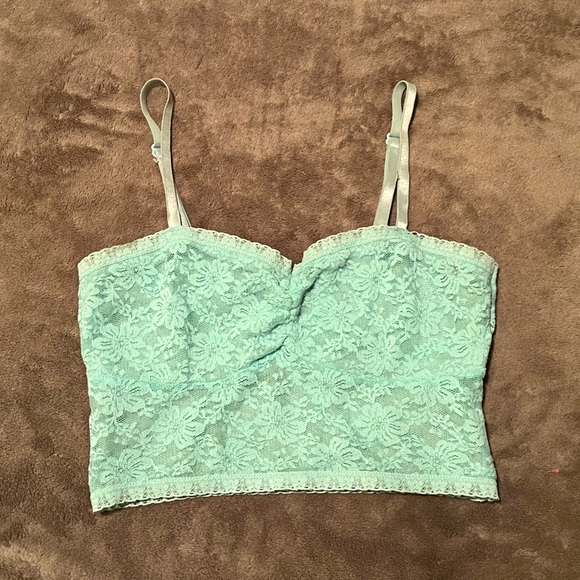 Forever 21 | Tops | Seafoam Green Cropped Lace Forever 2 Camisole ...
